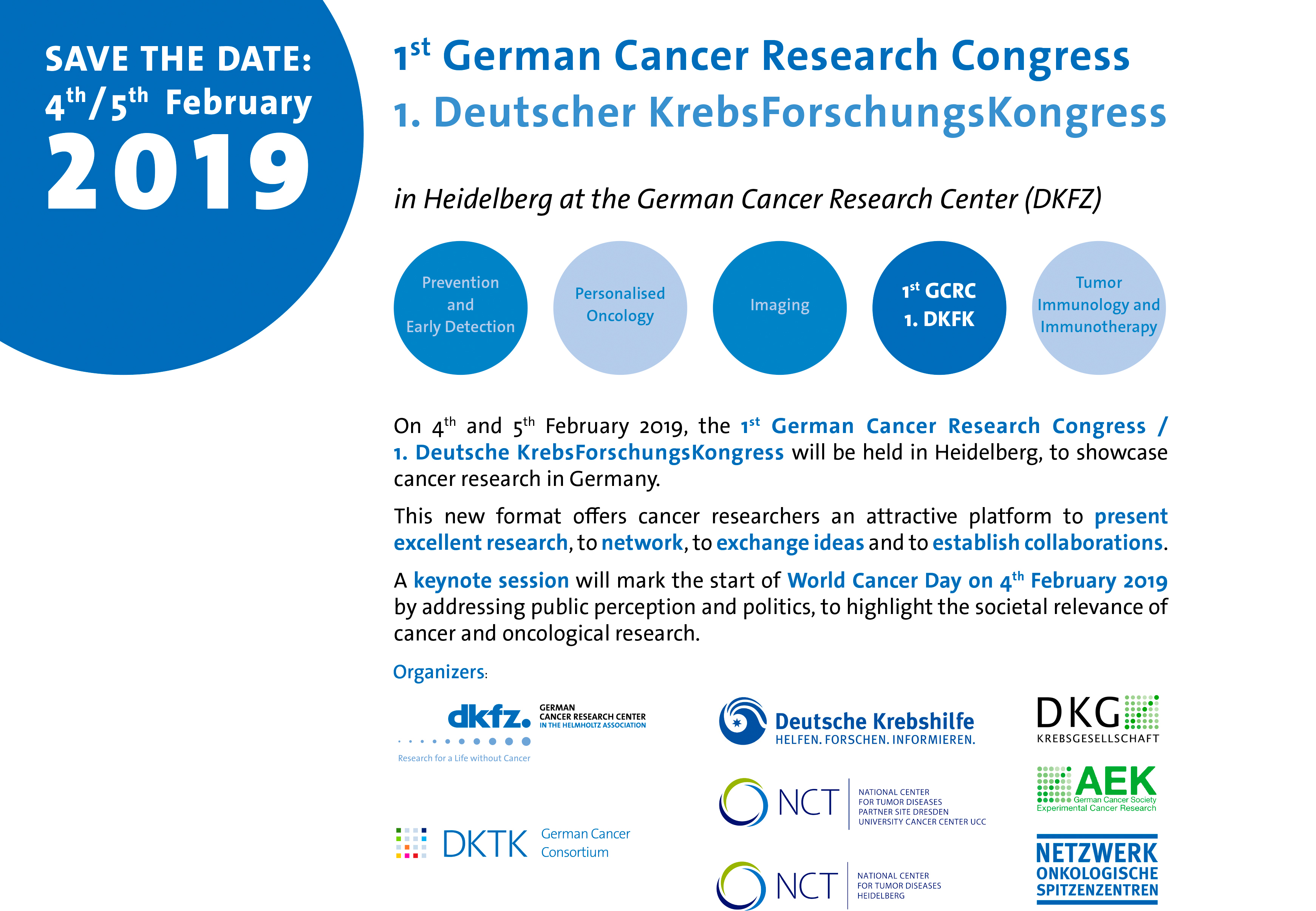 Save the Date: 1. Deutscher Krebs Forschungs Kongress (DKFK) am 4. und ...